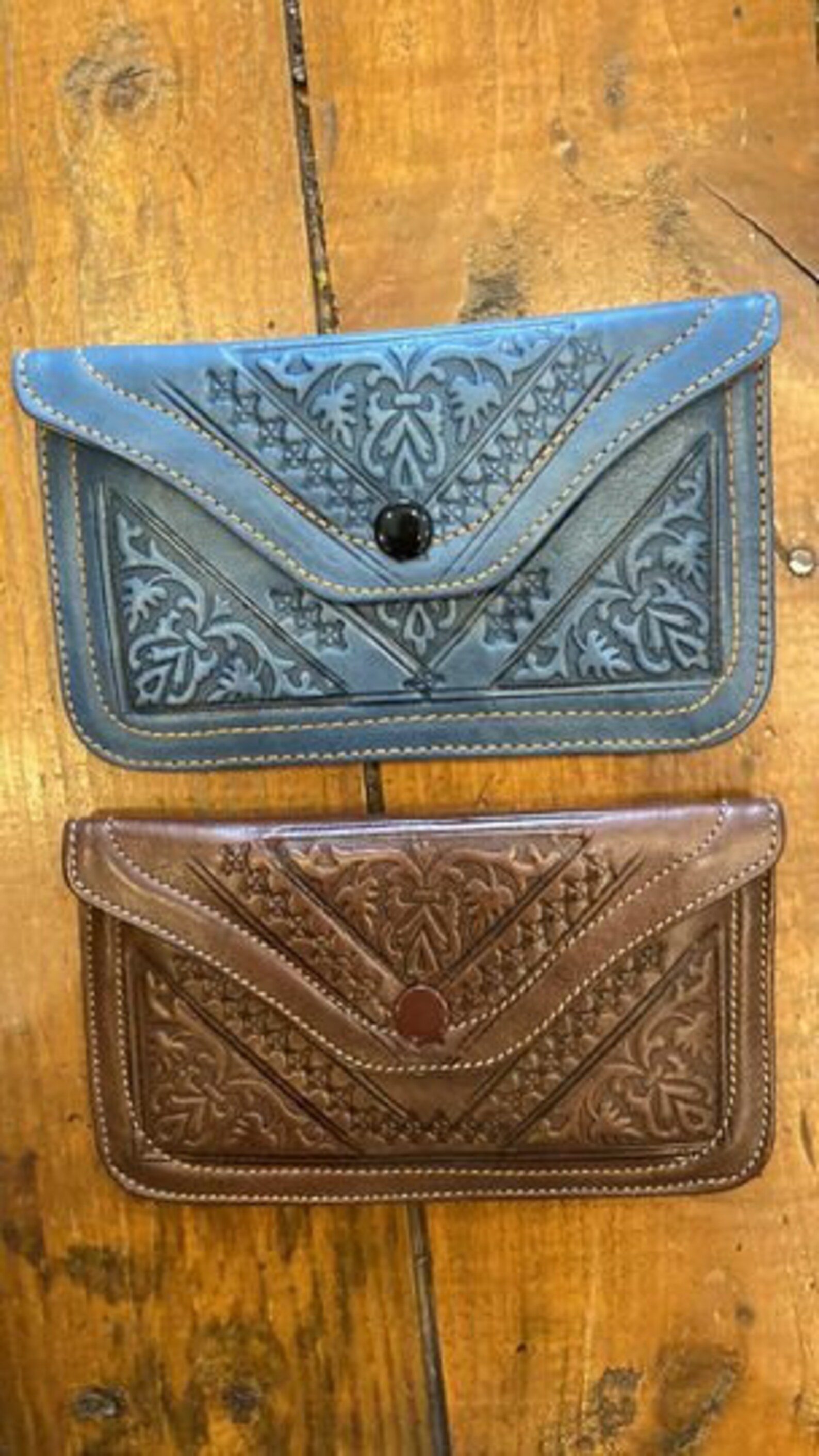 Hand-crafted Embossed Leather Coin Purses, Cosmetic Bags Small Pouches ...