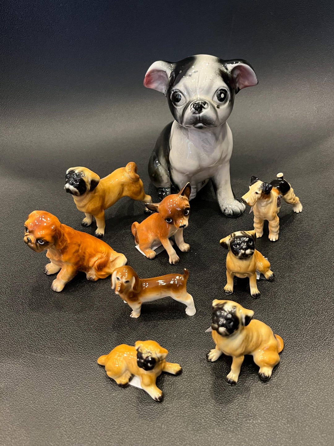 Vintage Antique Bone China Dog Figurines Made in Japan - Etsy