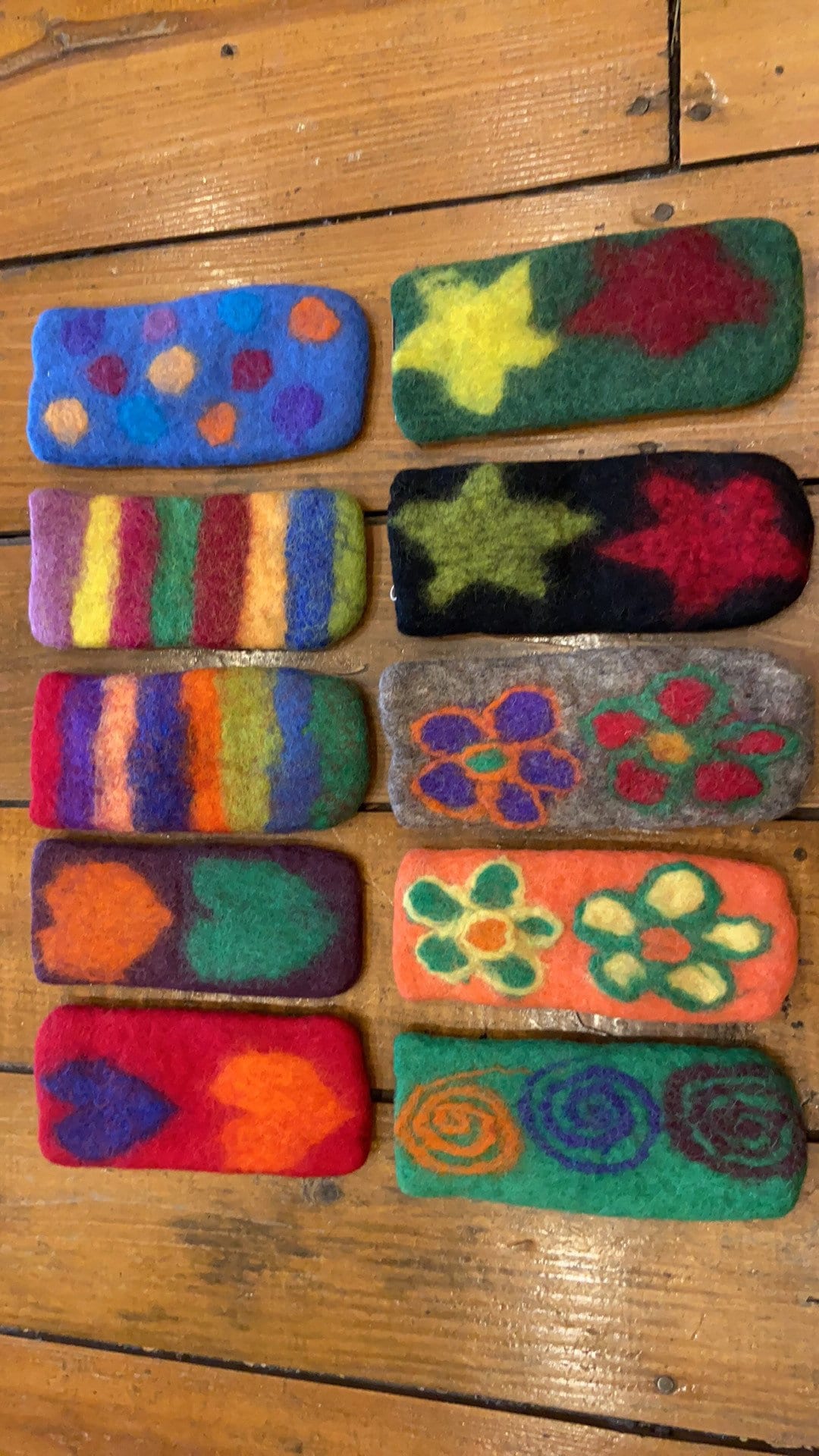 Felted Wool Glasses Case, Felt Eye Glass Eyeglass Holder, 6.5 X 3 In ...