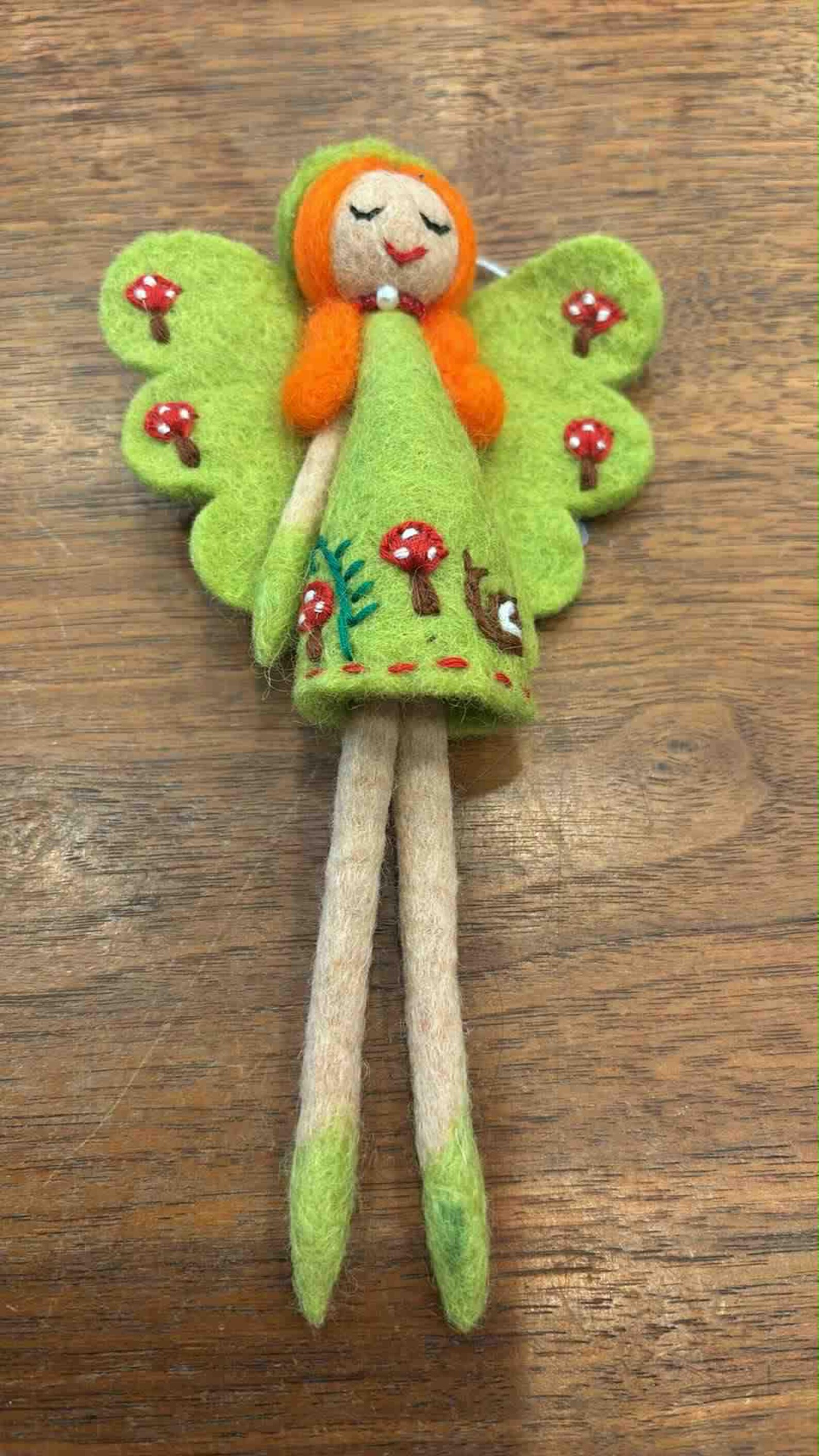 Hand-crafted Felted Wool Fairies Fairy Hanging Christmas Holiday ...