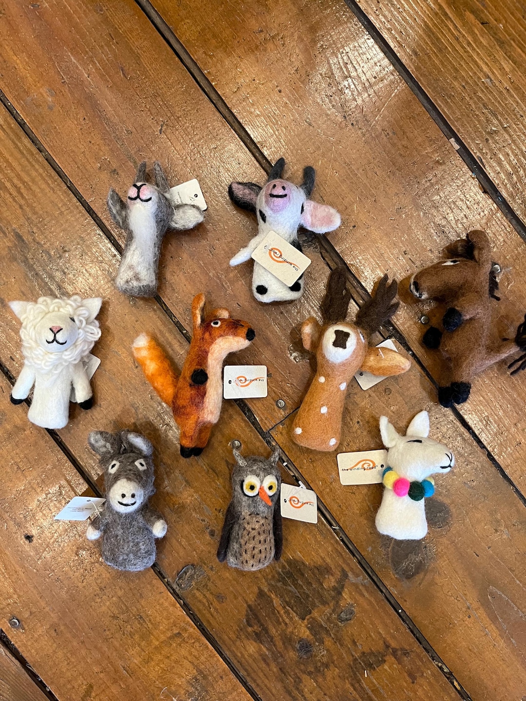 Handmade 100% Wool Finger Puppets, the Winding Road, Fair Trade From ...