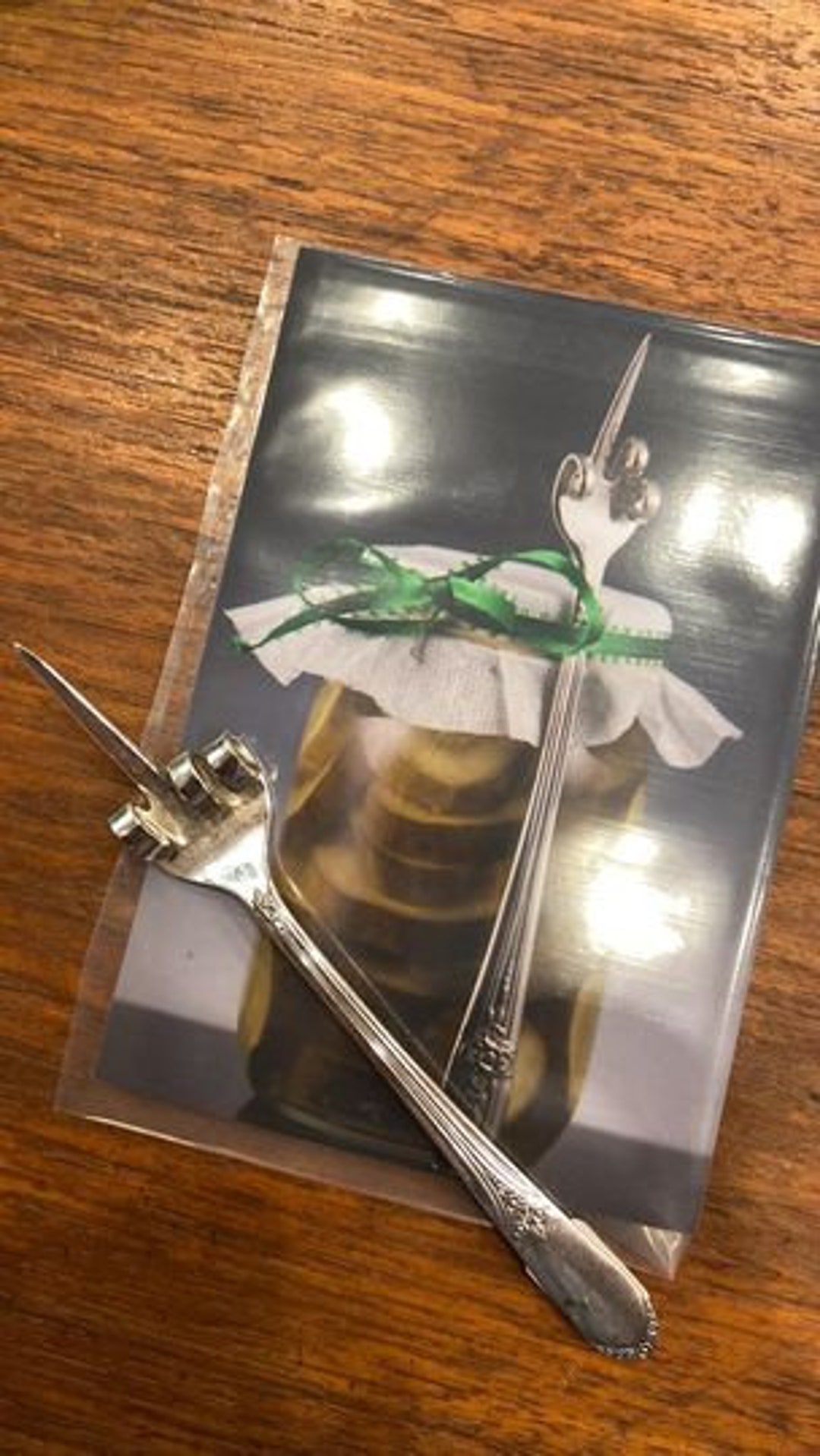 Recycled Silverware Olive & Pickle Fork, Charcuterie Board Serving Fork ...