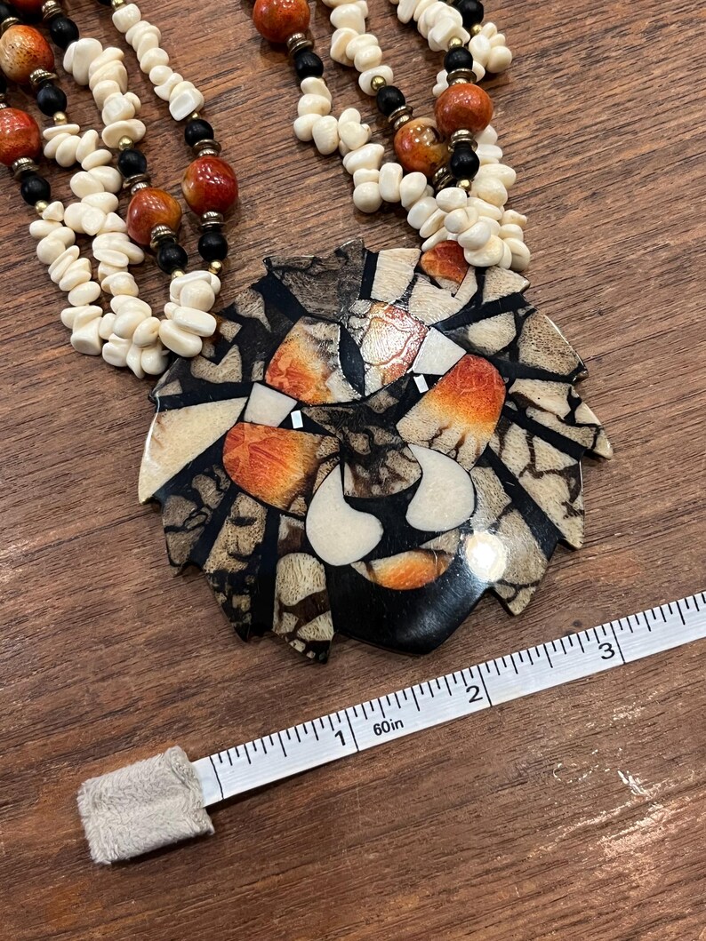 Vintage Lee Sands Sandra David Large Lion Head 4-strand Beaded ...