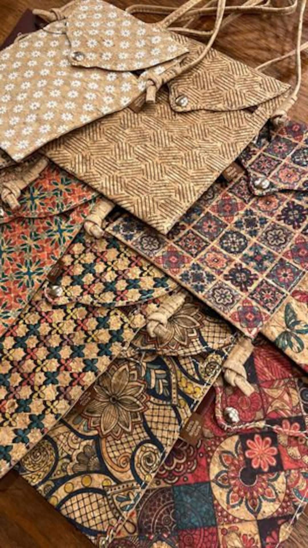 Recycled Cork Crossbody Snap-closure Purse Pouch Bag Cell Phone Holder ...