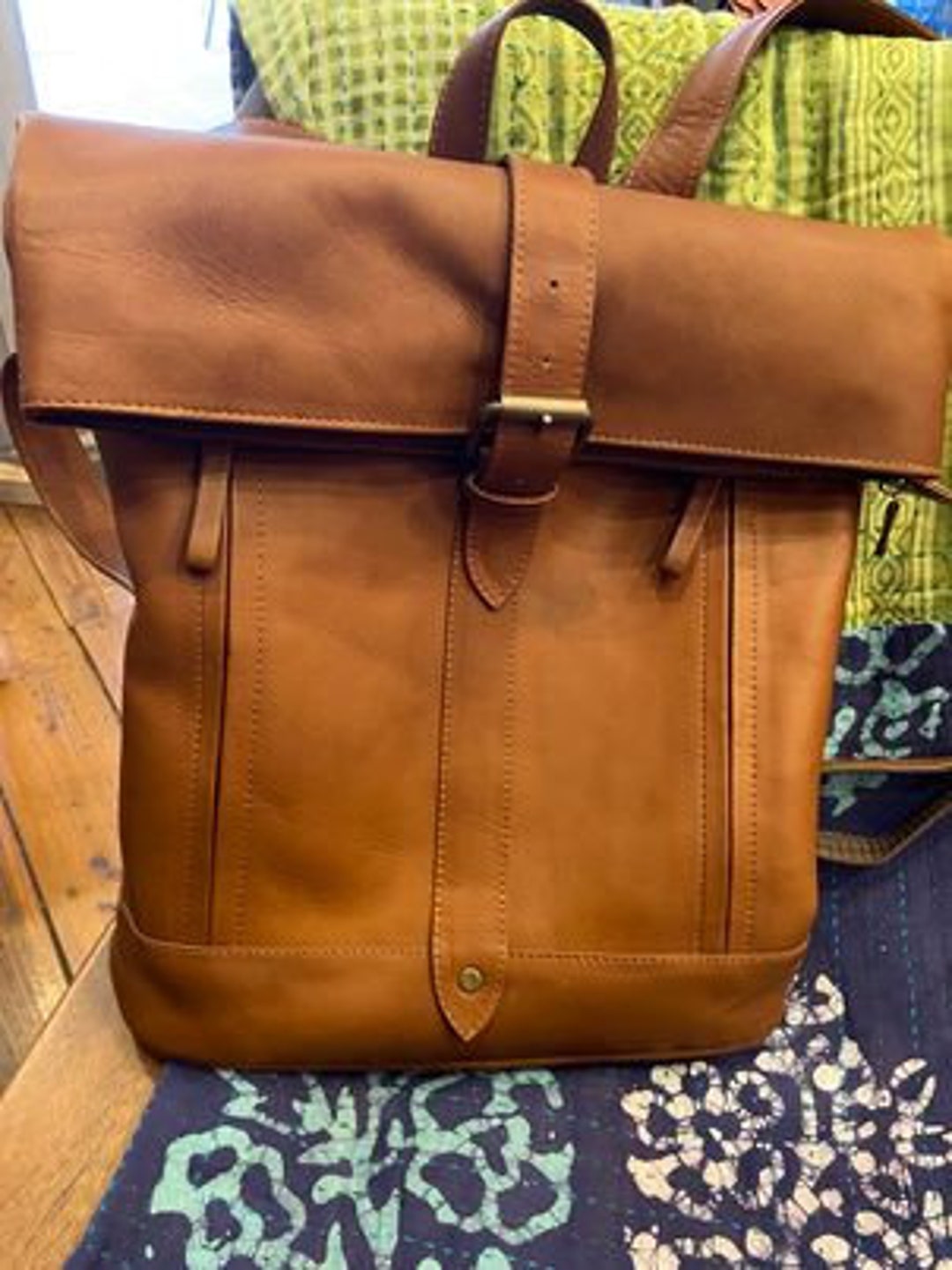 Brown Genuine Leather Work and School Laptop Backpack, Fair Trade From ...