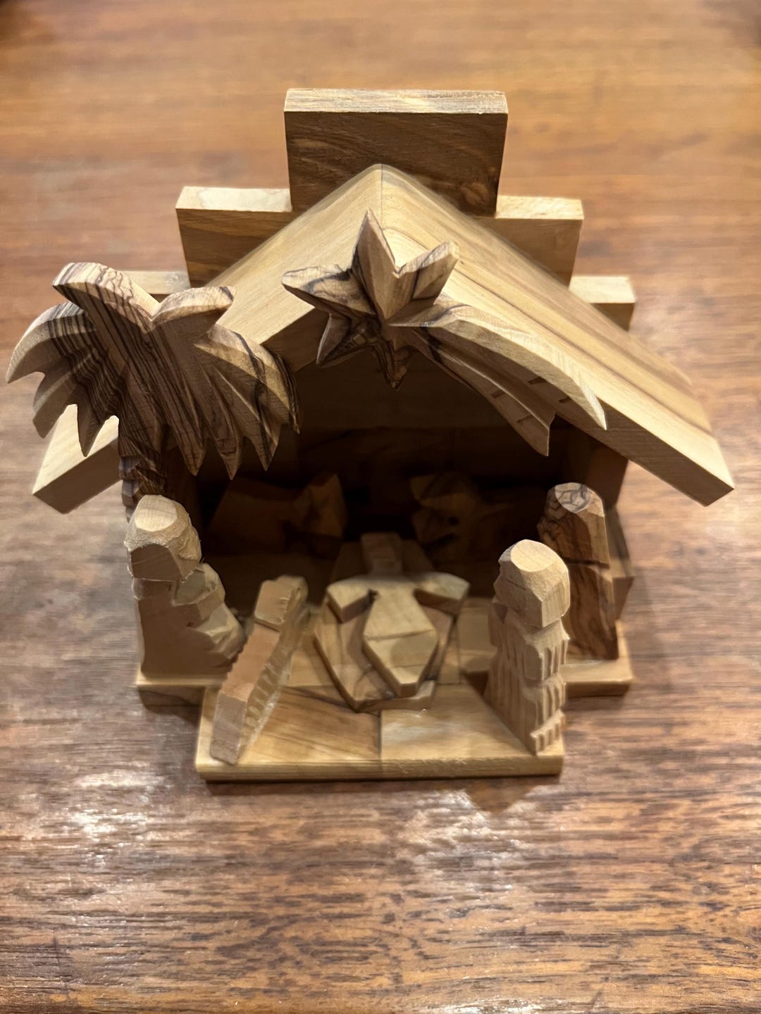 Handcrafted Olive Wood Nativity Crèche, Fair Trade SERRV International ...