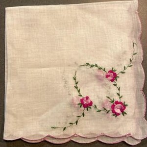 Vintage Hand-embroidered Hankies Women Ladies Handkerchiefs, Dainty and ...