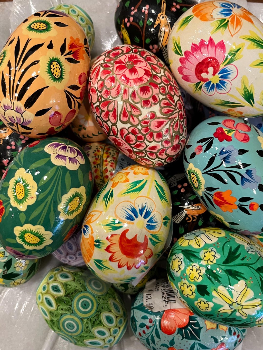 Hand-painted Kashmiri and Quilled Paper Eggs, Fair Trade From India and ...