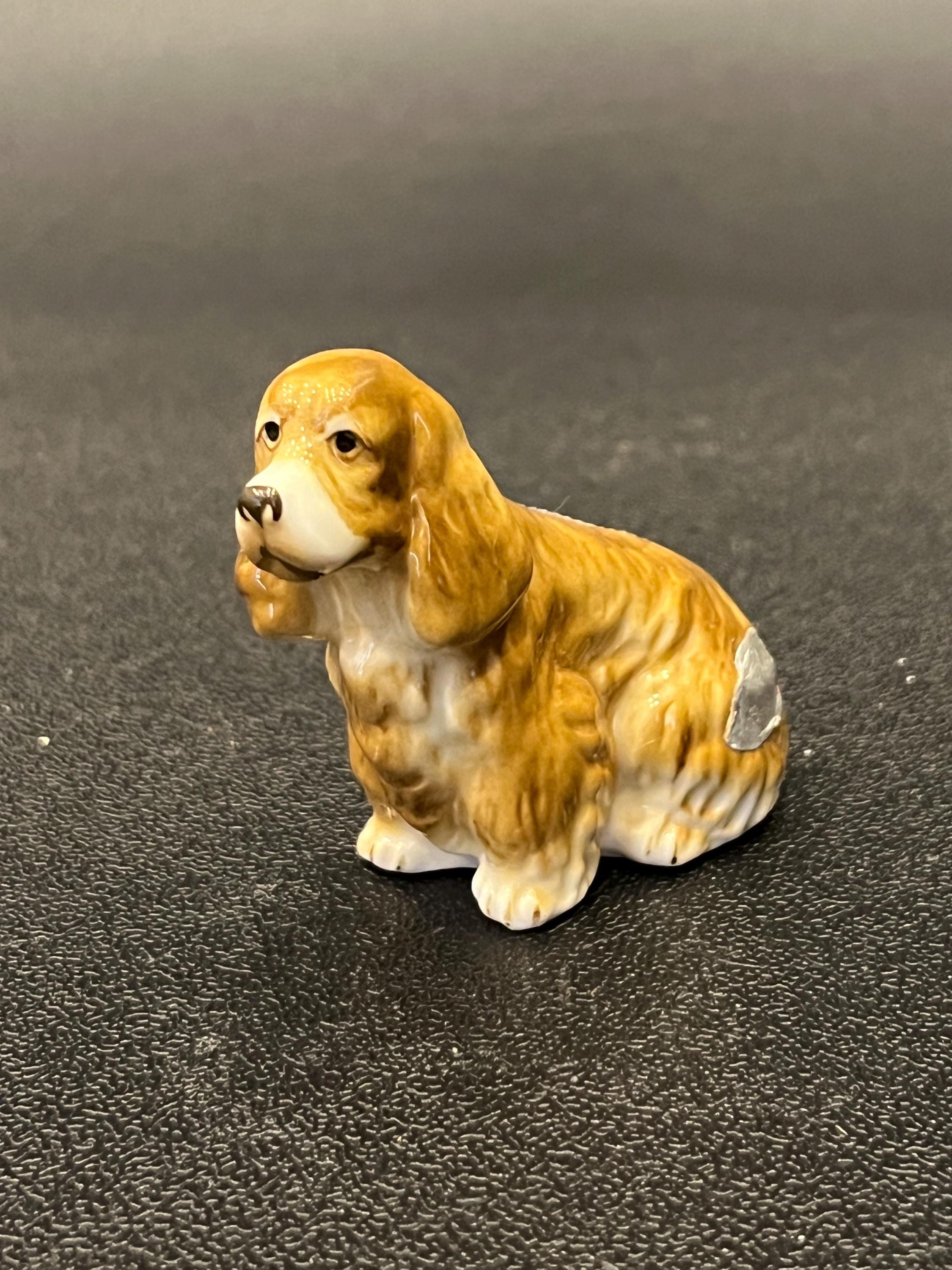 Vintage Antique Miniature Bone China Dog Figurines - Etsy