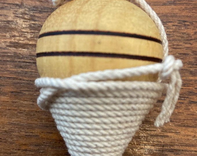 Hand-carved Wooden Spinner Tops Toys With String, Approx 2.75 Inches ...