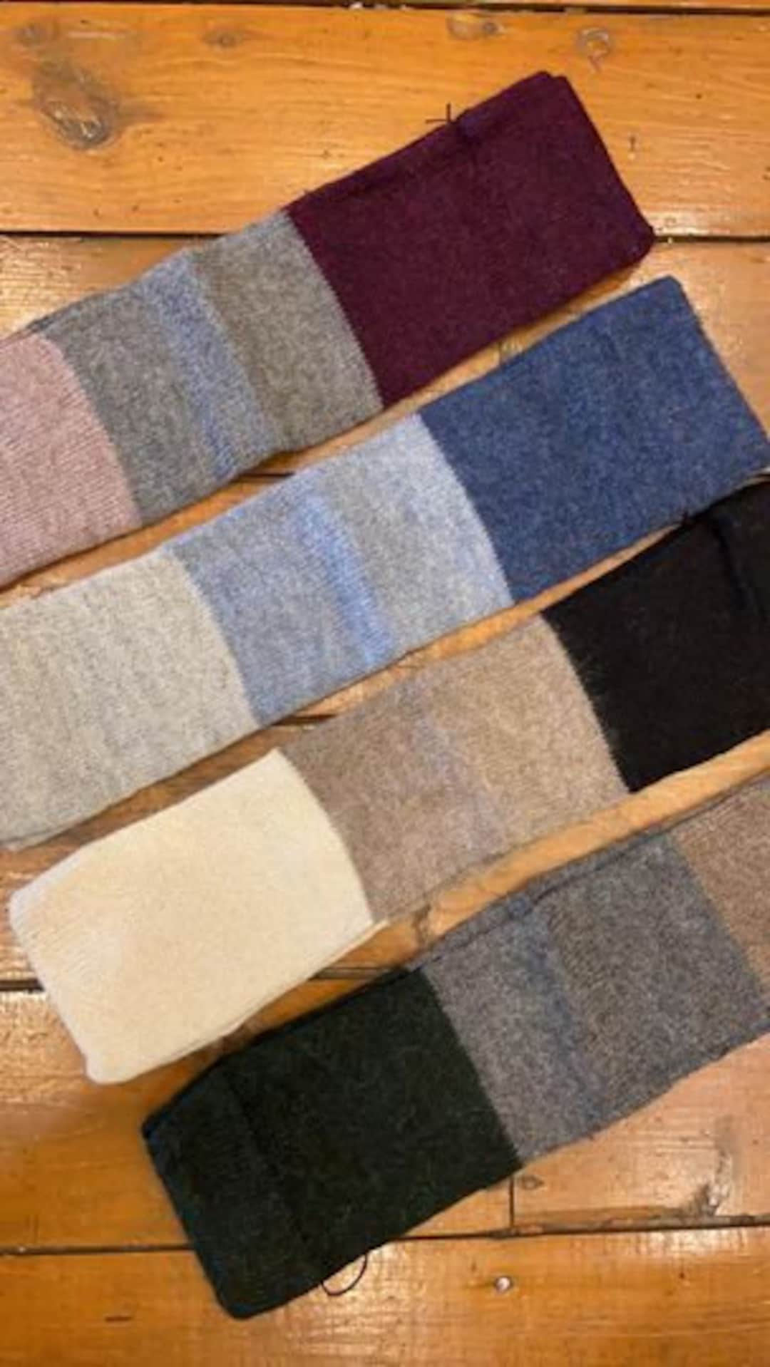 Hand-knit 100% Alpaca Women's Leg Warmers, Variegated Colors, Fair ...