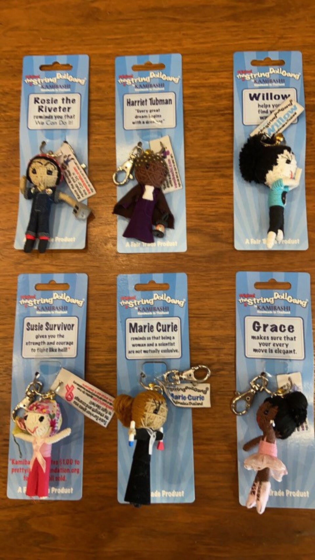 Kamibashi String Doll Key Chains Keychains, Rosie Riveter Harriet ...
