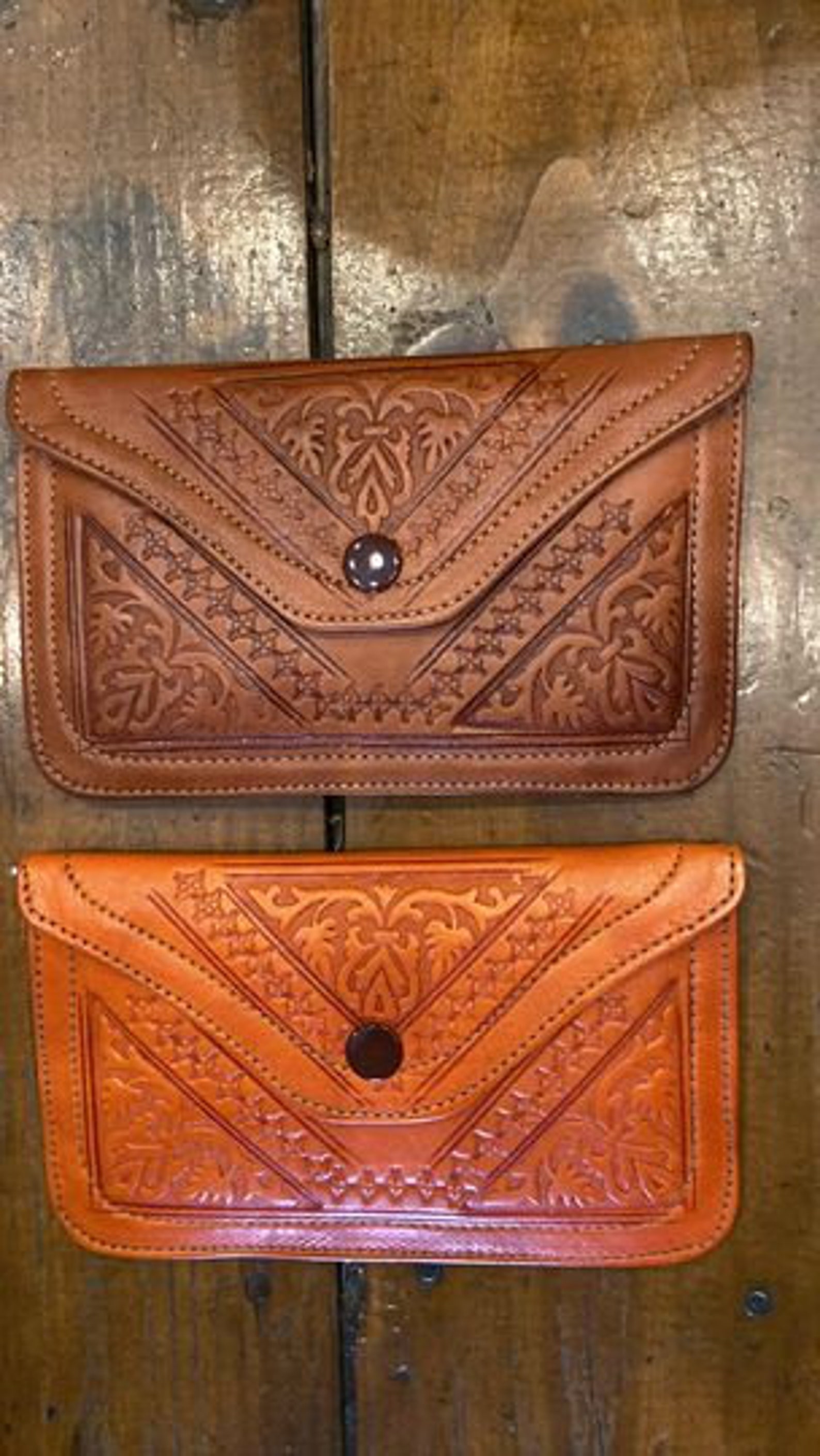 Hand-crafted Embossed Leather Coin Purses, Cosmetic Bags Small Pouches ...