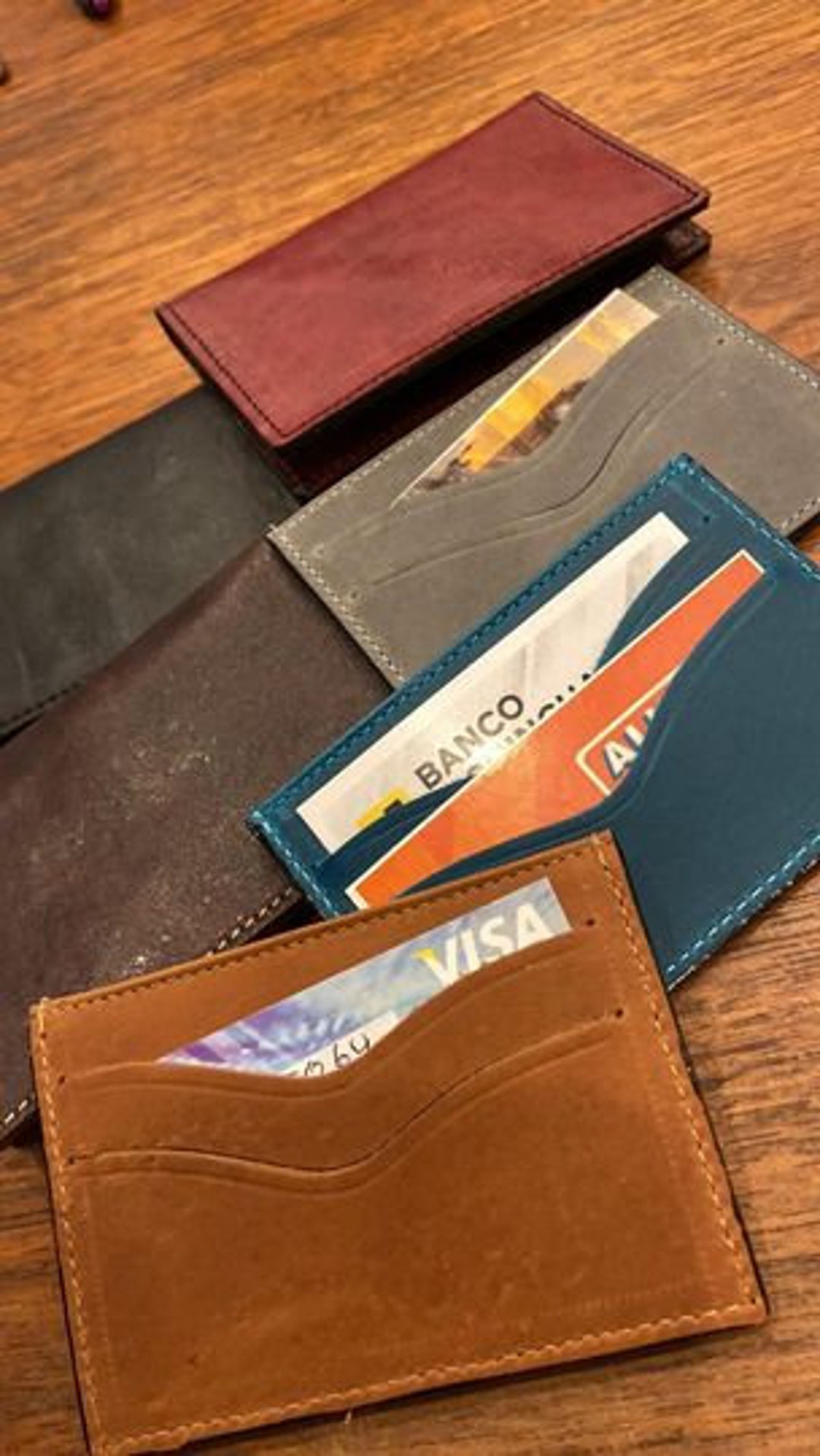 Leather Credit Card Holder, Bi-fold Wallet, 4 X 3 Inches, Fair Trade ...