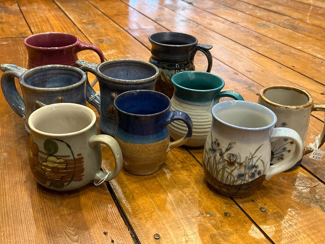 Hand Thrown Pottery Coffee Mugs and Tea Cups, Fiesta Ware, Your Choice ...