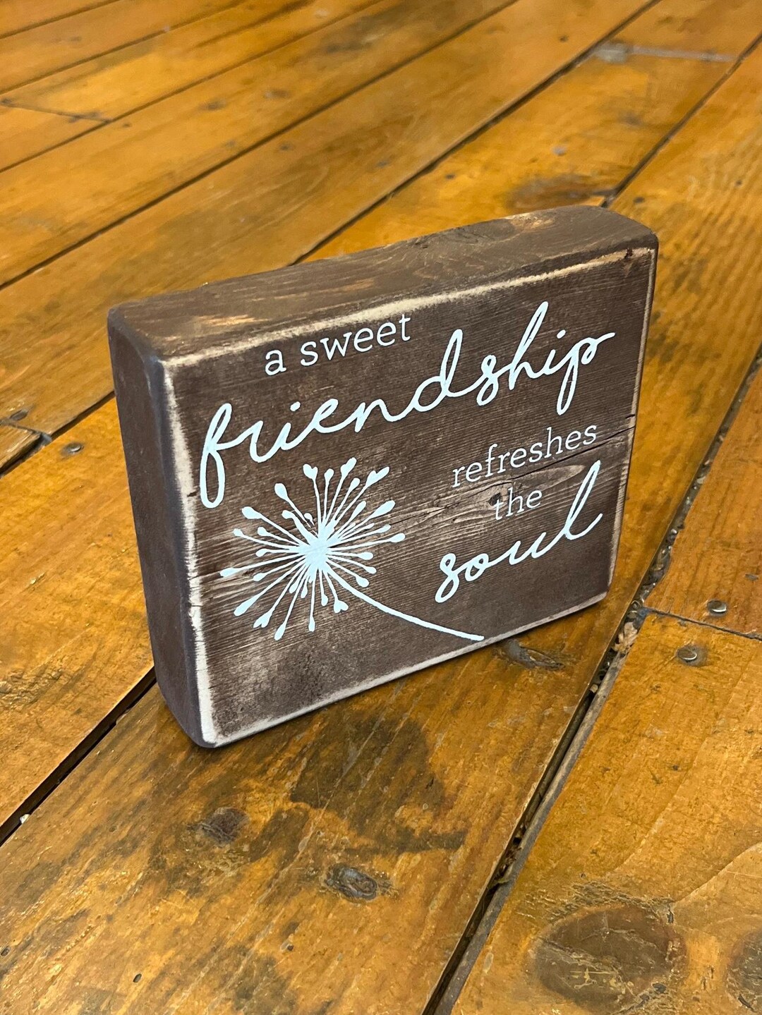 Handcrafted Homestead Standing Wooden Sign, “A Sweet Friendship ...