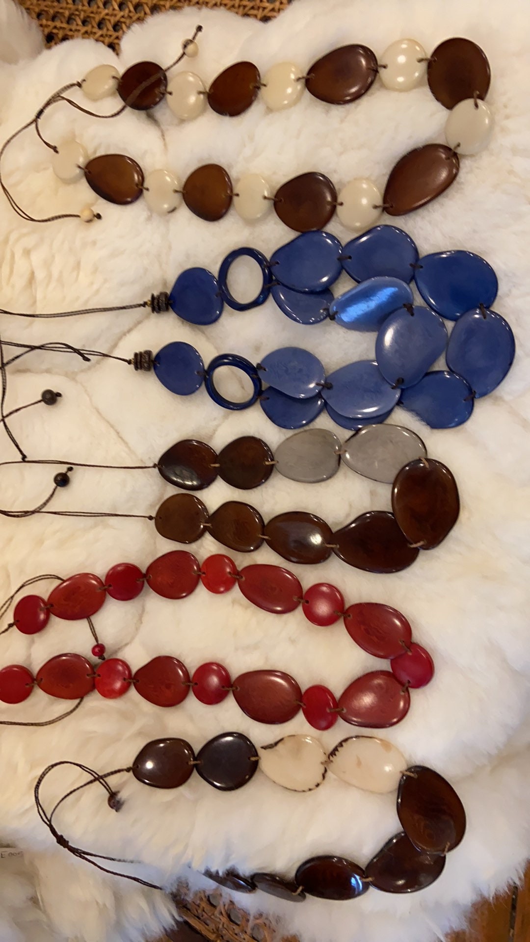 Tagua Nut Beaded Adjustable Length Necklaces, Fair Trade Ecuadorian ...