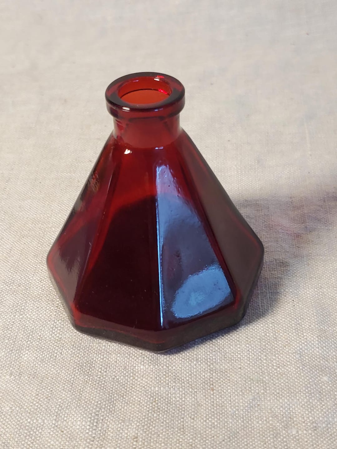 Wheaton Ruby Red Glass Umrella Cone Ink Well (2107) - Etsy