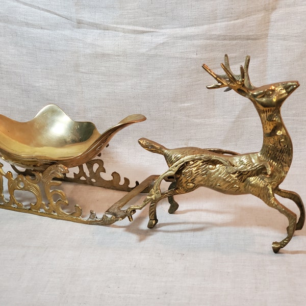 Brass Reindeer - Etsy