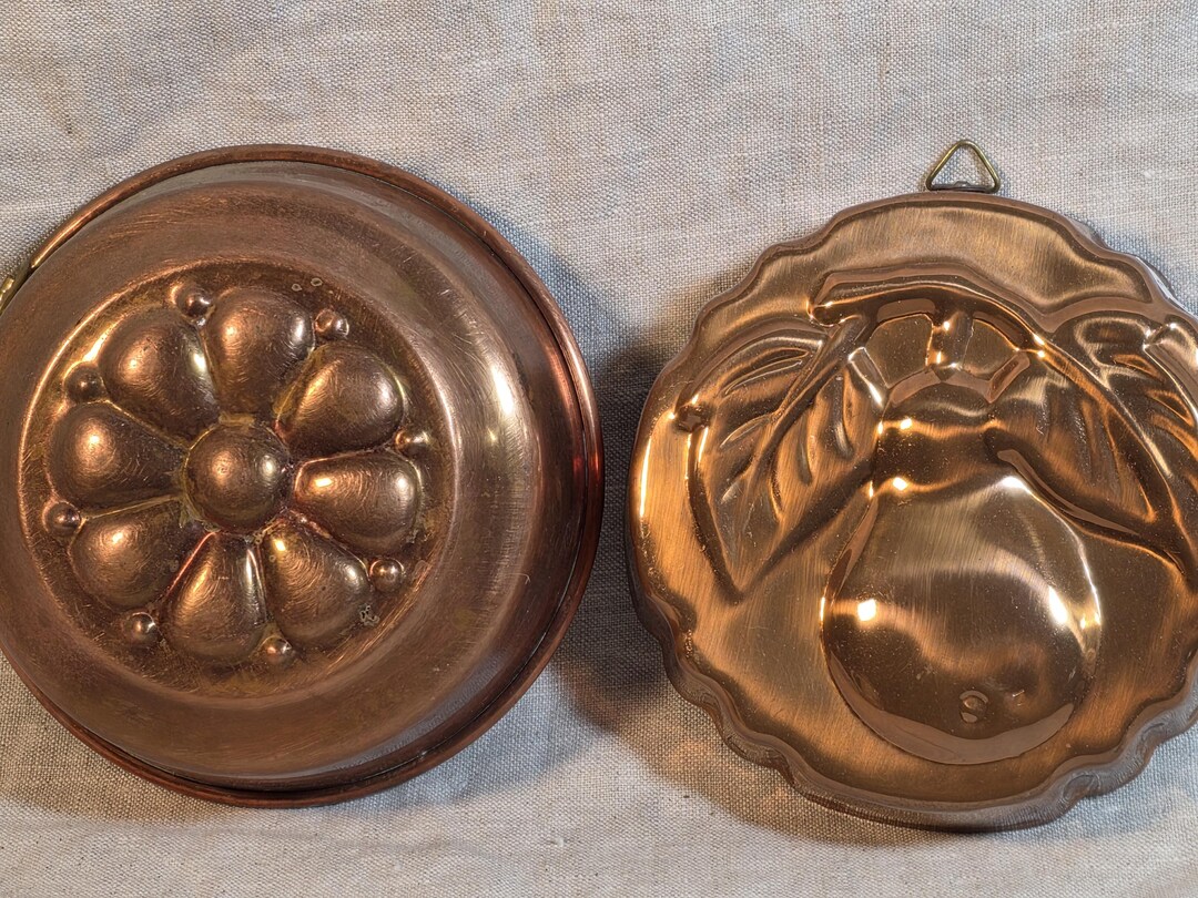 Vintage Copper Molds/ Butter Molds/french Country Deco - Etsy