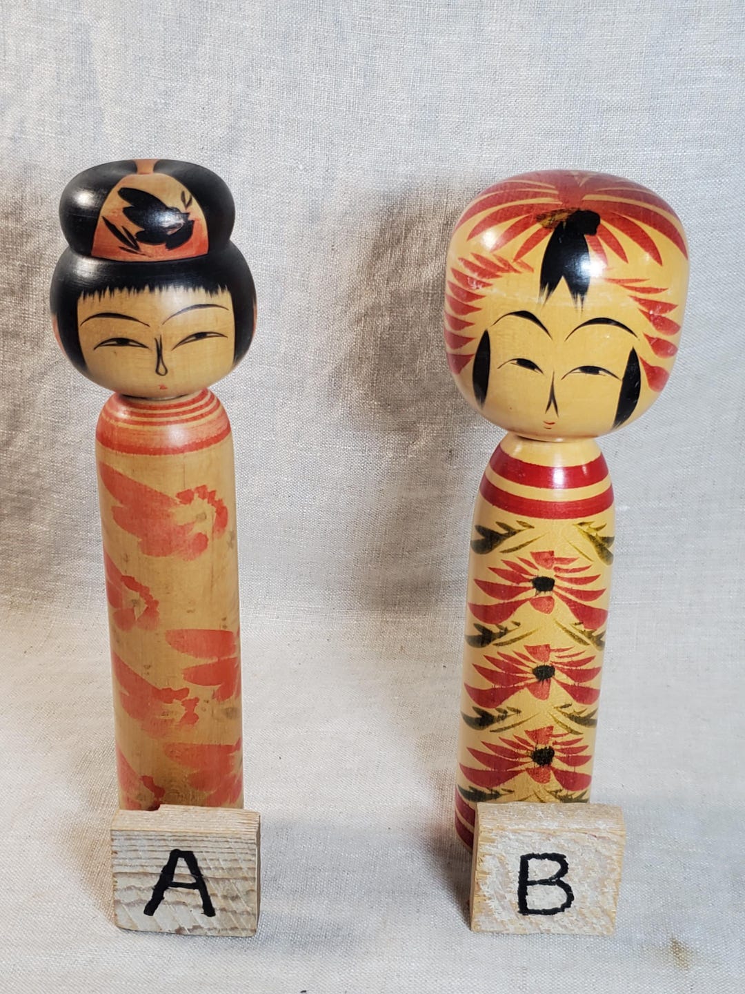 Vintage Japanese Kokeshi Doll-japanese Decor-oriental Wooden ...