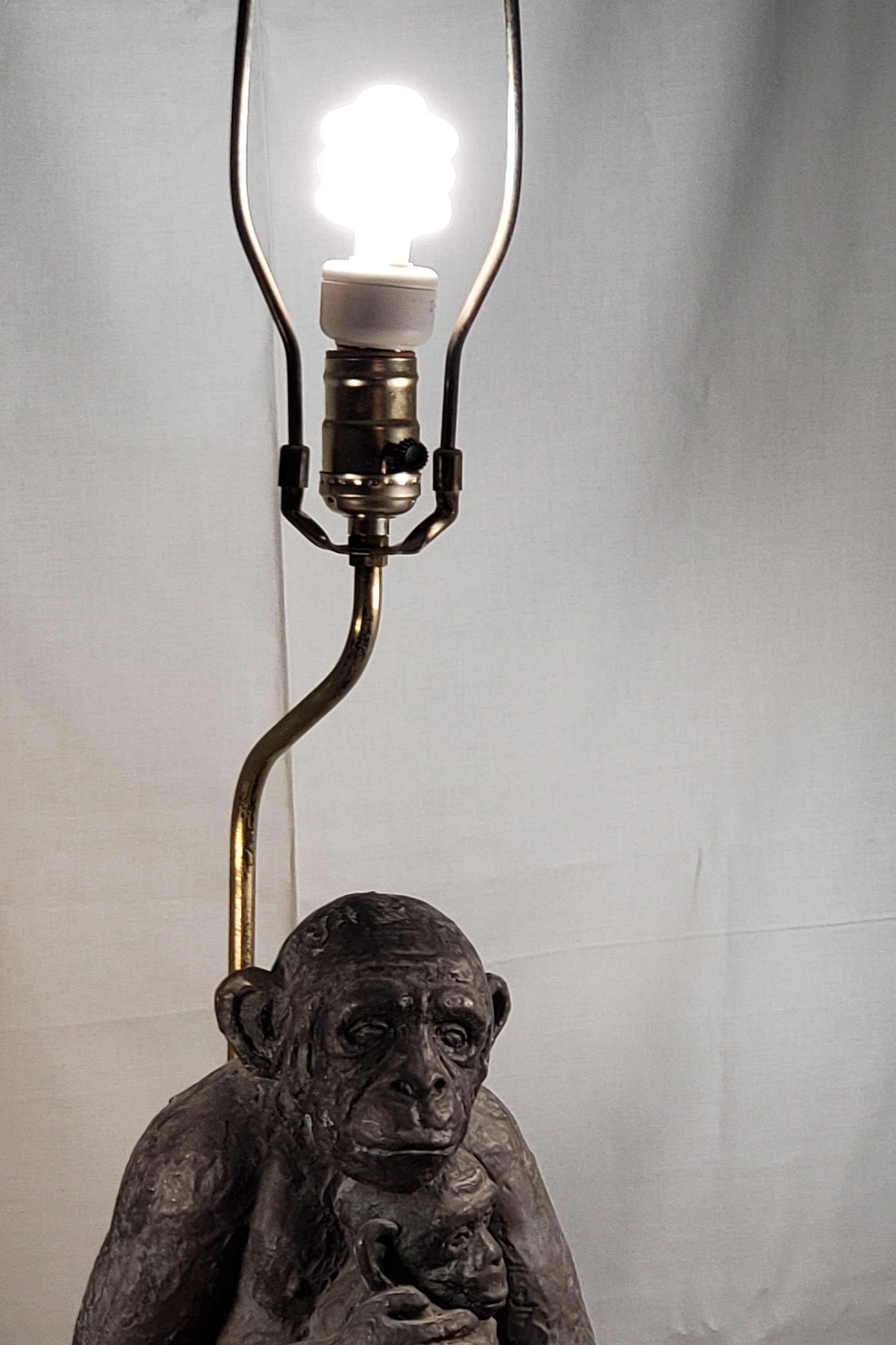 Monkey Mother and Baby Chimp Lamp 1982 - Etsy
