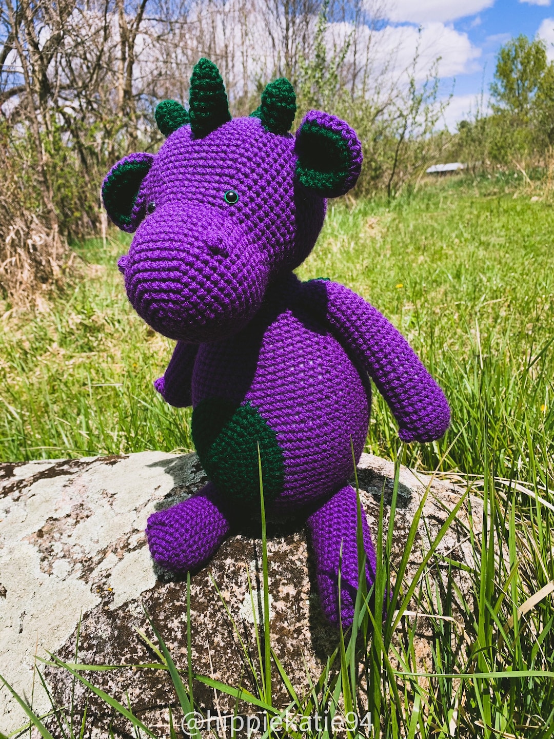 Dirk the Dragon Crocheted Plush Toy - Etsy