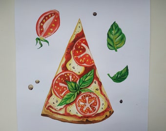 Pizza Slice Painting - Etsy
