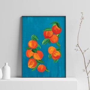 Peach Poster Instant Download Printable Art Farmhouse Wall - Etsy