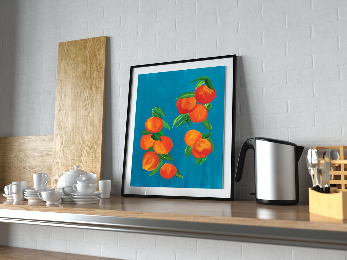 Peach Poster Instant Download Printable Art Farmhouse Wall - Etsy