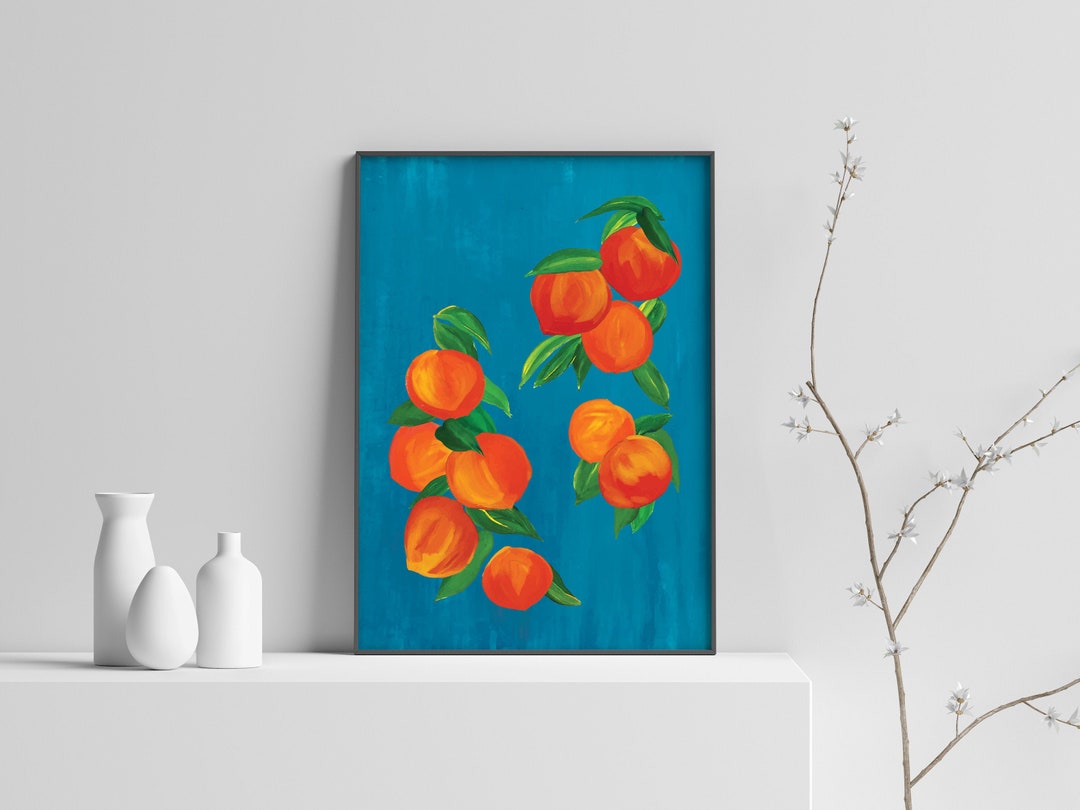 Peach Poster Instant Download Printable Art Farmhouse Wall Decor Art ...