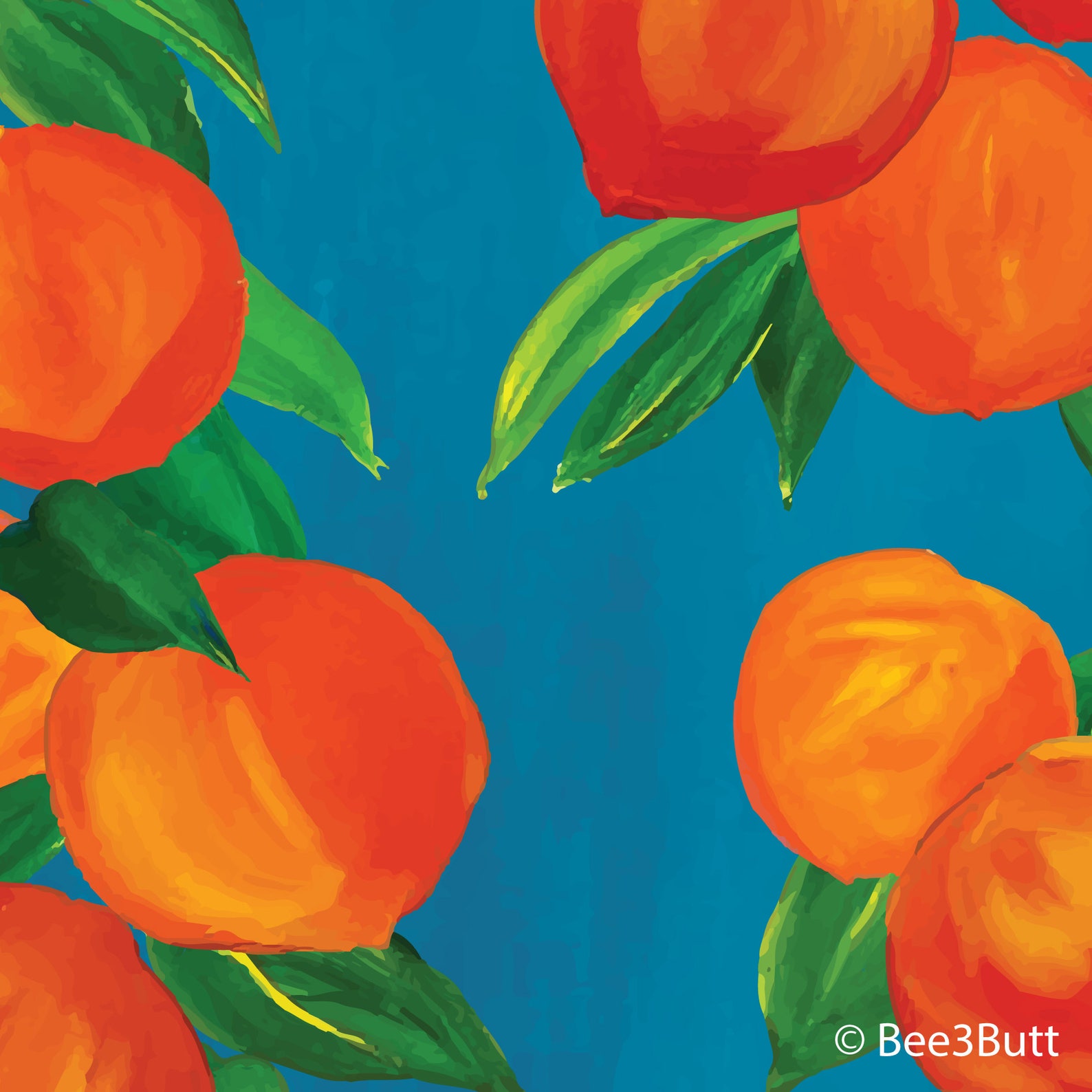 Peach Poster Instant Download Printable Art Farmhouse Wall - Etsy