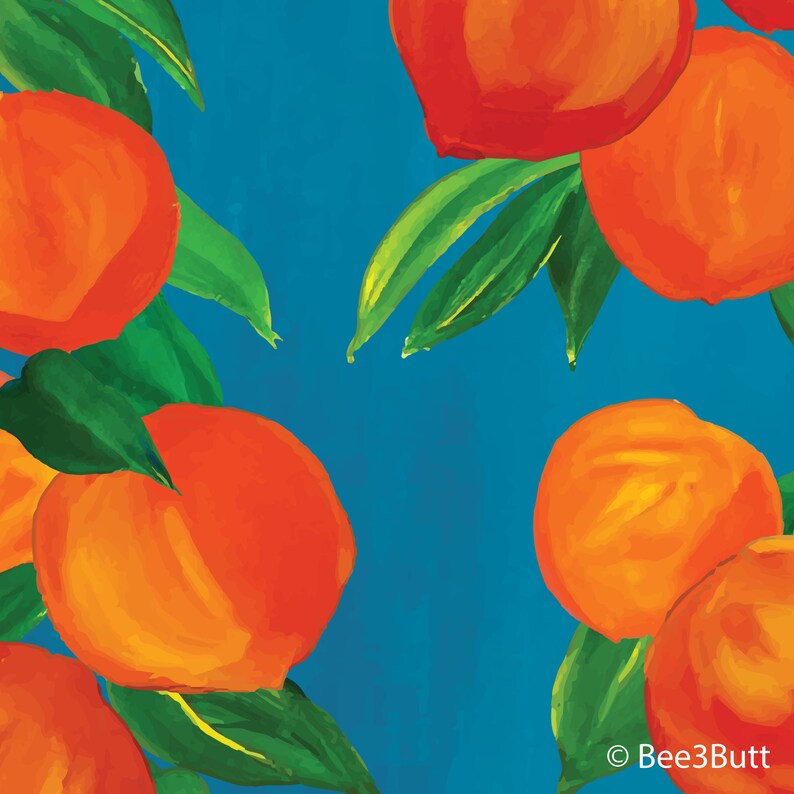 Peach Poster Instant Download Printable Art Farmhouse Wall - Etsy