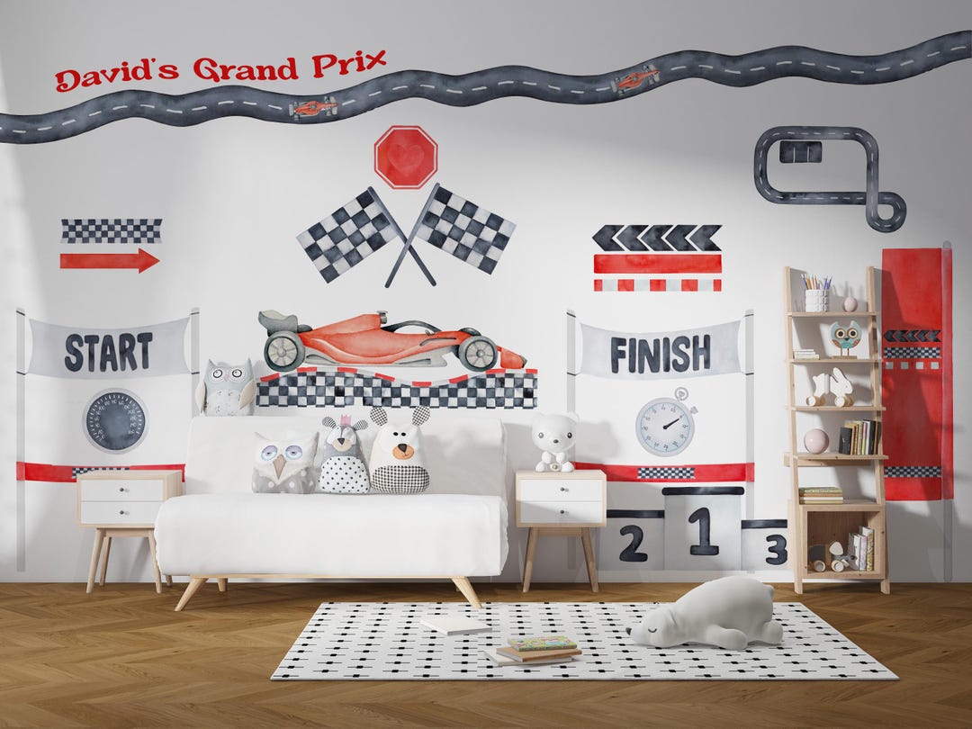 Formula 1 Grand Prix Wall Decal, Grand Prix Race Wall Decal, Formula ...