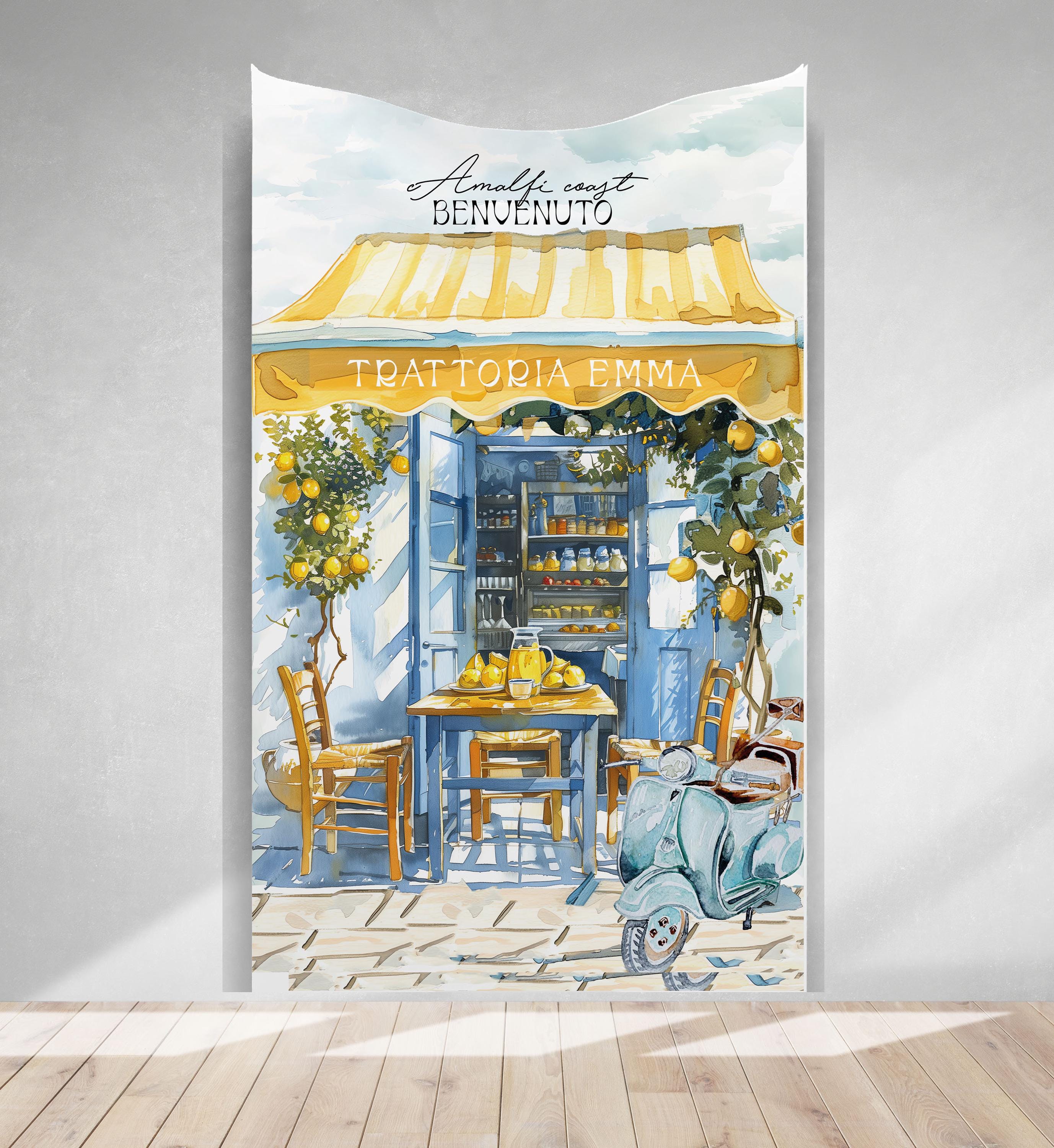 Amalfi Coast Backdrop, Italian Lemon Party Decor, Dolce Vita Photo ...