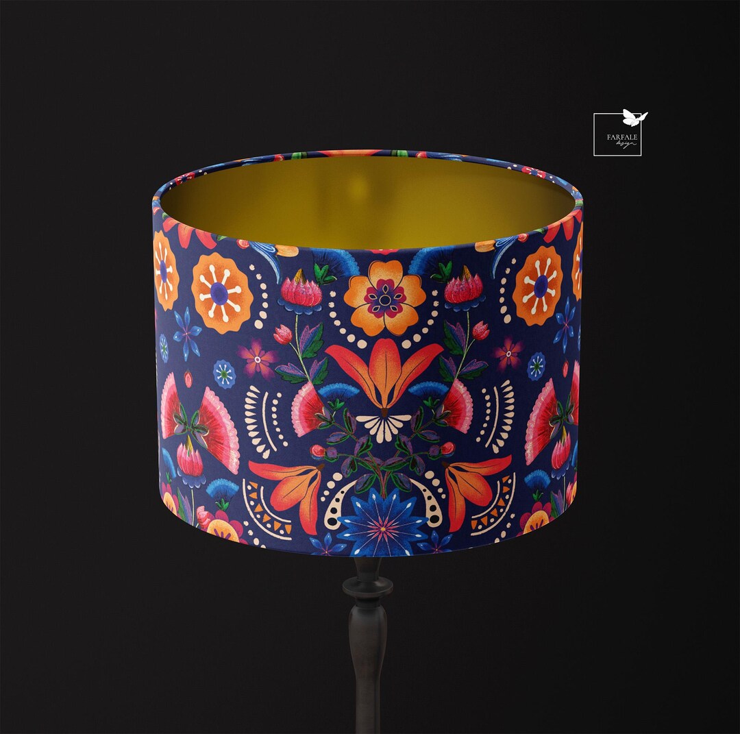 Mexican Ethnic Flowers Lampshade, FAIRY Lamp Shade, Large Lamp Shade ...