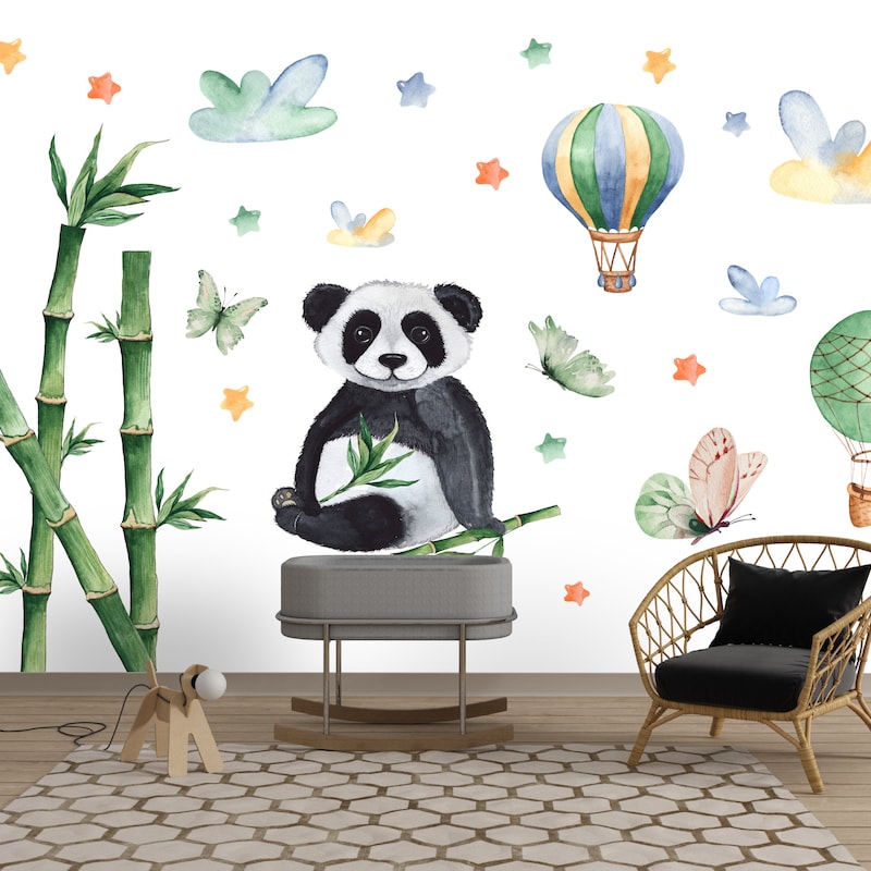Panda Wall Decal - Etsy