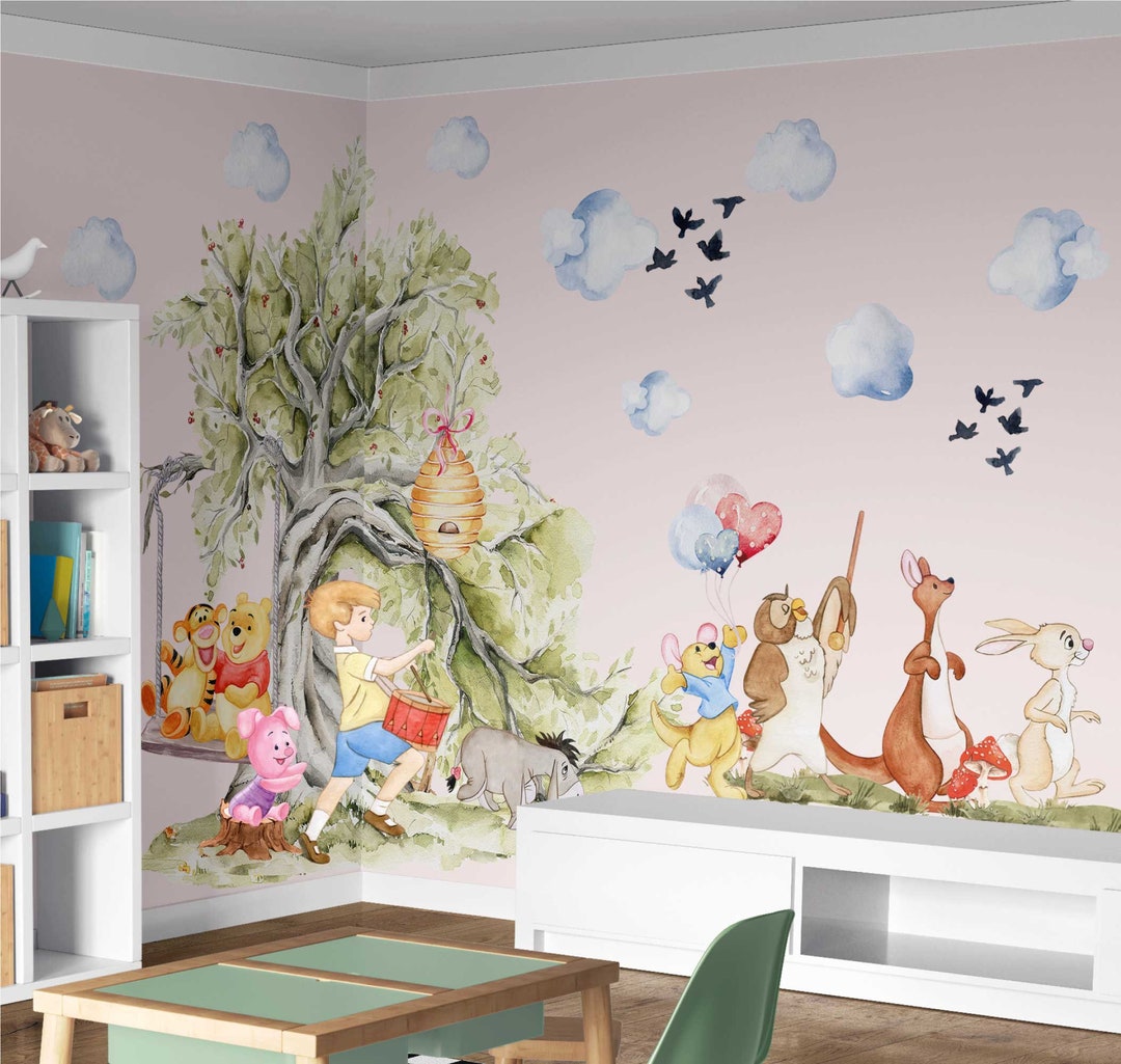 Giant Winnie the Pooh Wall Decal for Kids, Winnie the Pooh for Nursery ...