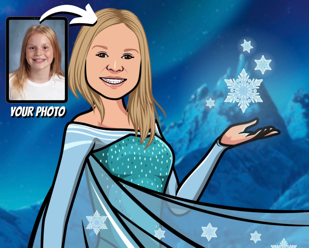 Custom Queen Elsa Canvas⎜elsa Frozen Svg⎜queen Elsa Poster⎜custom Kid ...