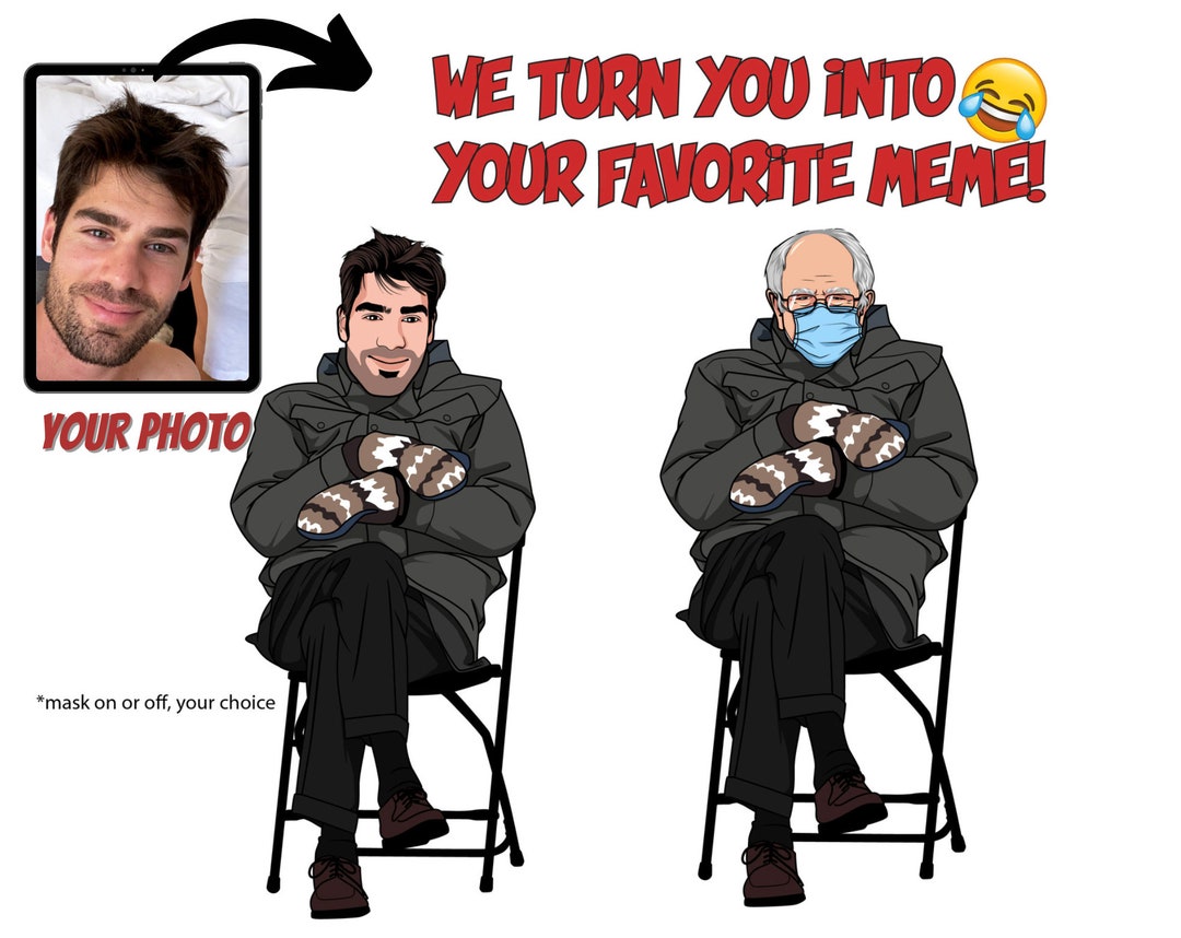 Bernie Sanders Inauguration Mittens-digital Download-custom Portrait ...