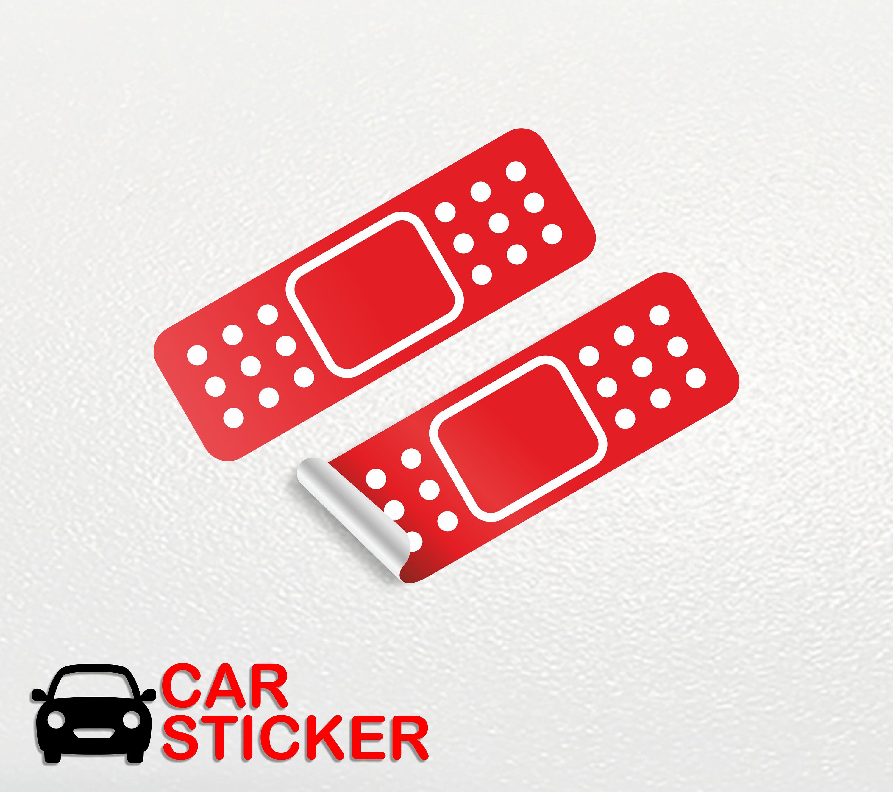 Help Sticker Band Aid Car Color Car Sticker Window Broken Art - Etsy