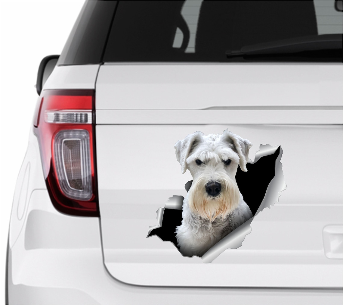 Schnauzer Car Sticker Dog Car Decal Schnauzer Decal Car - Etsy