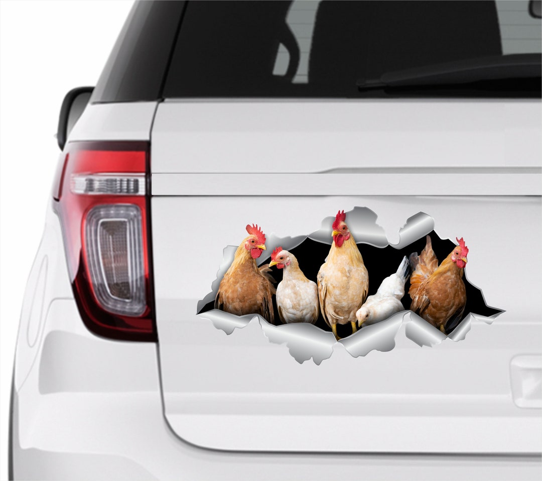 Chicken Sticker Hen Sticker Mix Chickens and Roosters Chicken Car Decal ...