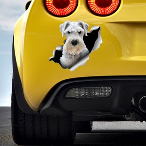 Schnauzer Car Sticker Dog Car Decal Schnauzer Decal Car Decoration Pet ...