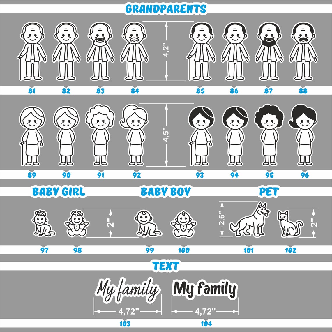 Family Stickers Car Sticker Stick Family Sticker Family Clipart Window ...