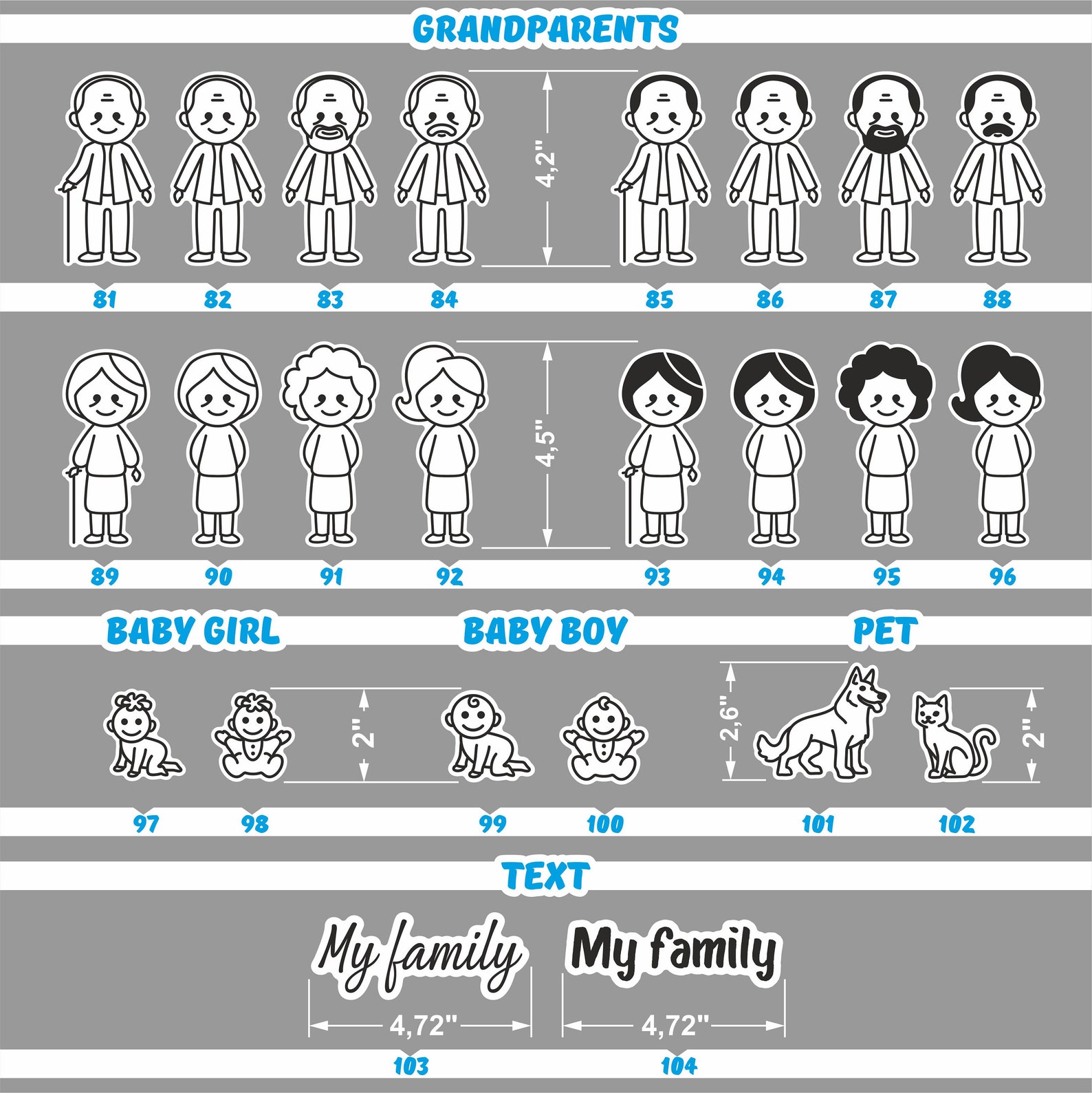 Family Stickers Car Sticker Stick Family Sticker Family Clipart Window ...