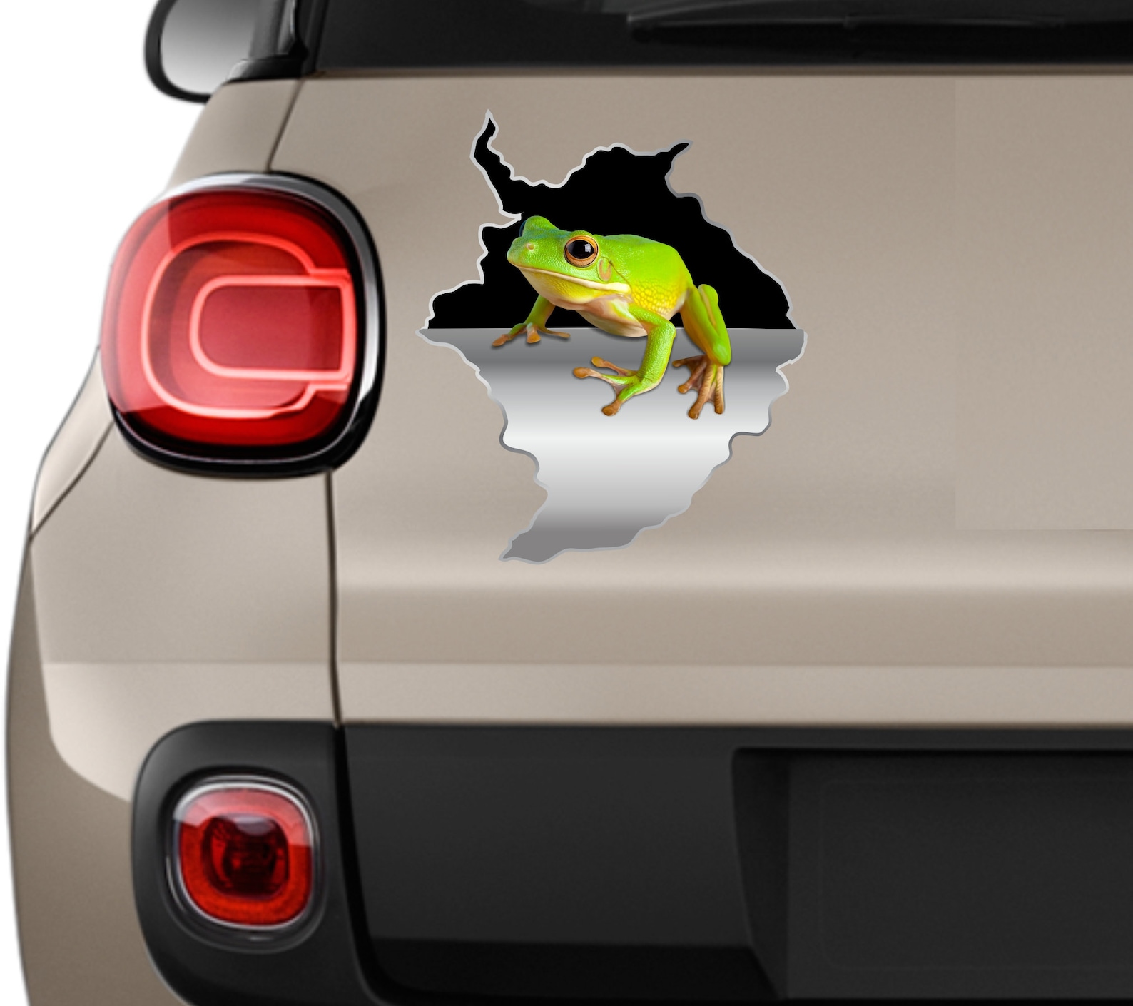 Frog sticker Car sticker Green frog decal Toad sticker Cute | Etsy