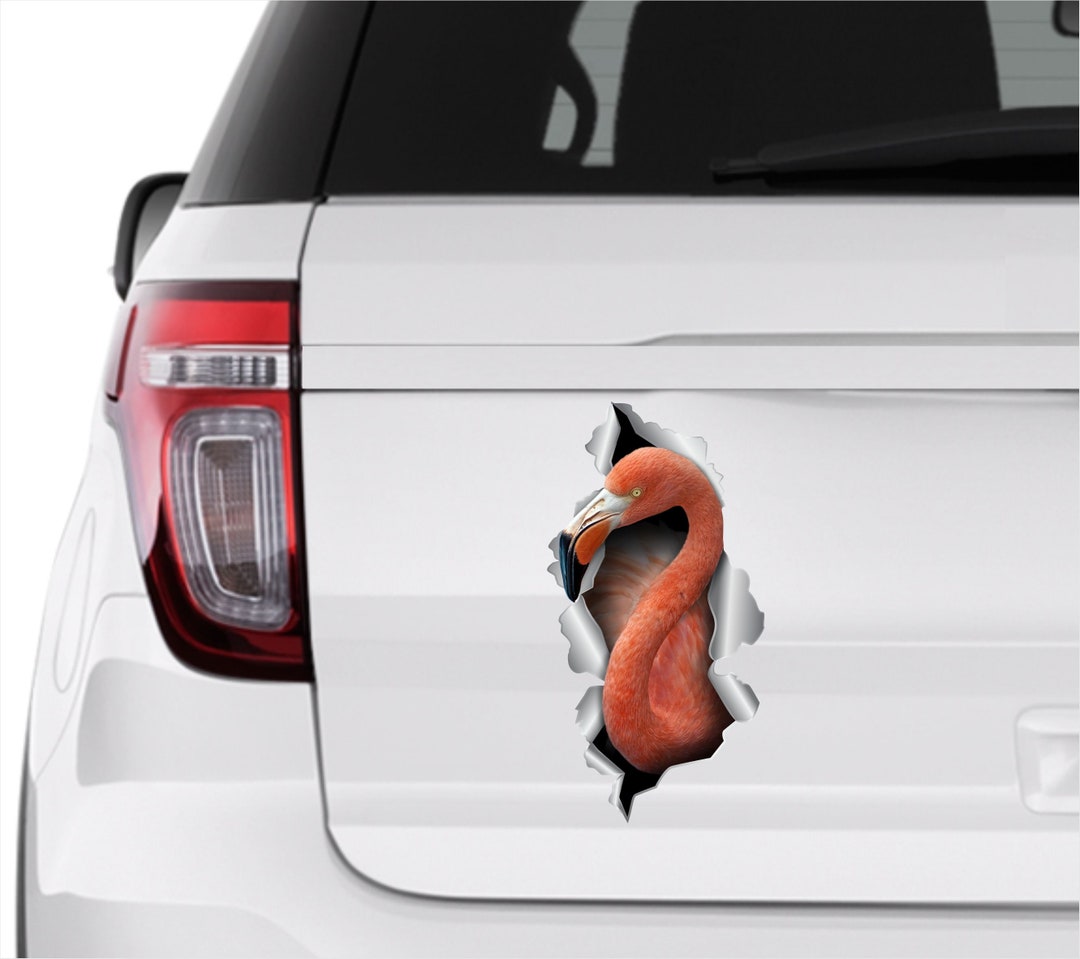 Flamingo Decal Flamingo Car Sticker Car Sticker Pink Flamingo Car Vinyl ...