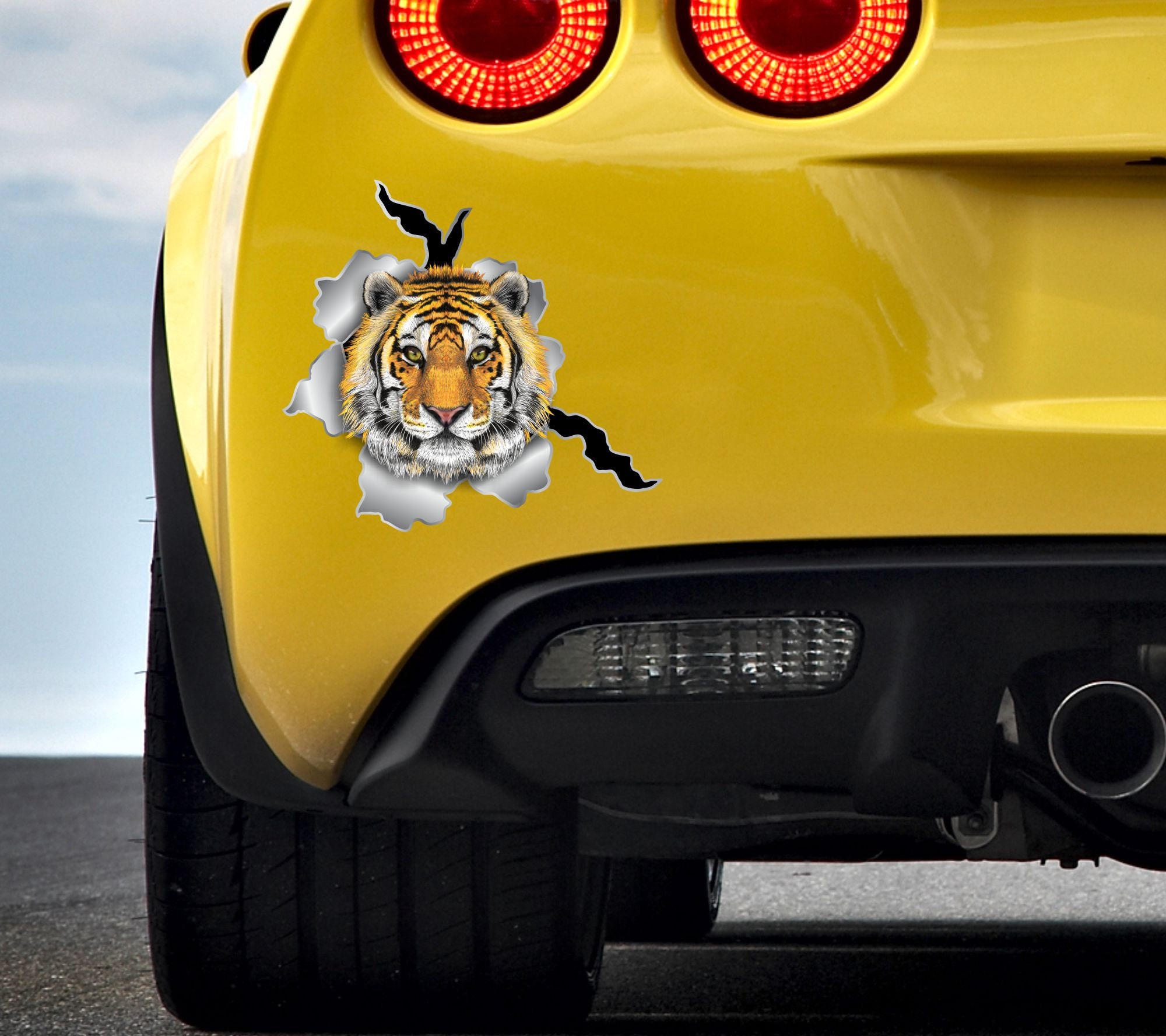 Tiger sticker Tiger king decal Car stickers Exotic sticker | Etsy