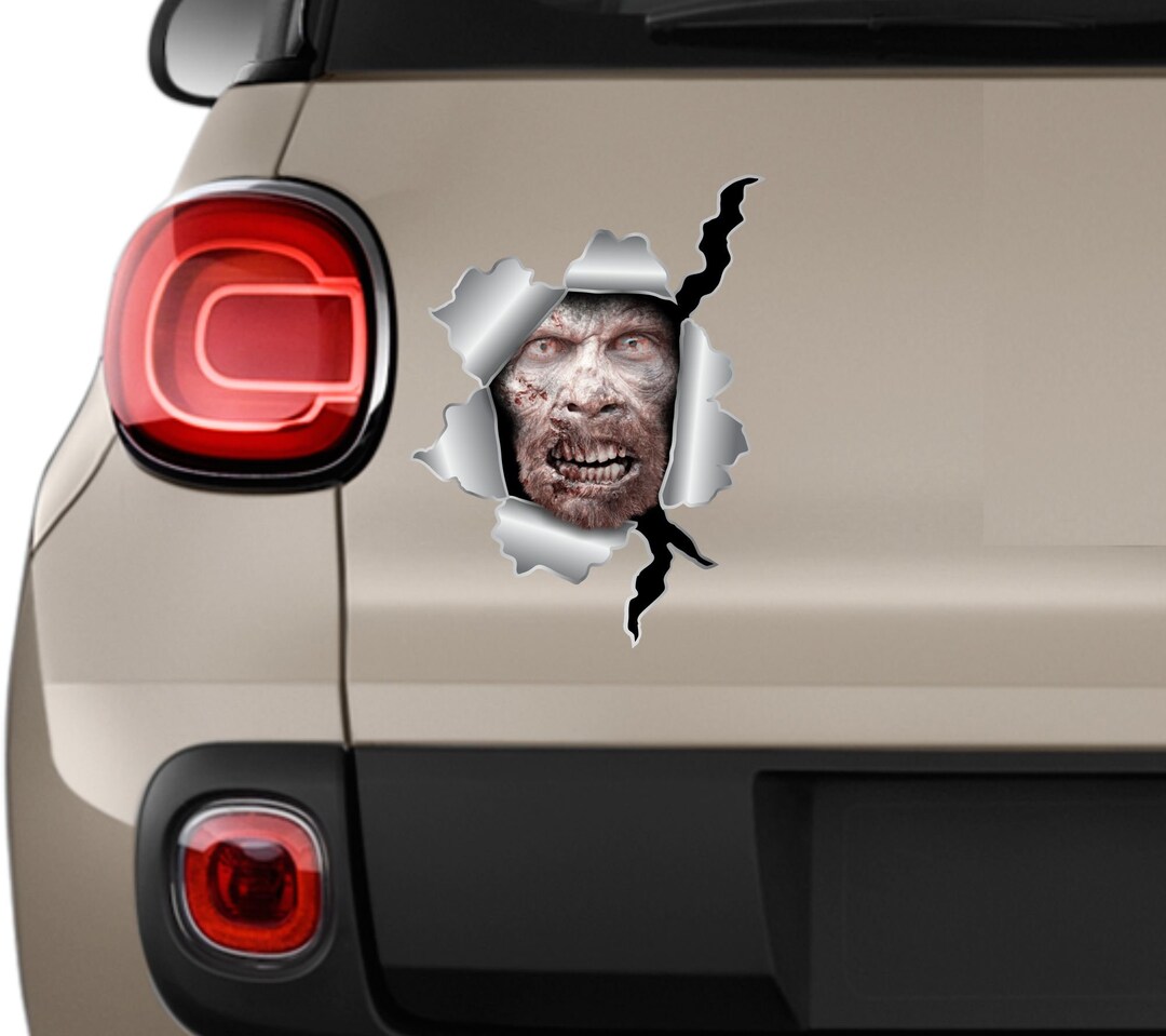 Car Sticker Zombie Sticker Car Sticker Zombie Decal Deco Sticker Cut ...